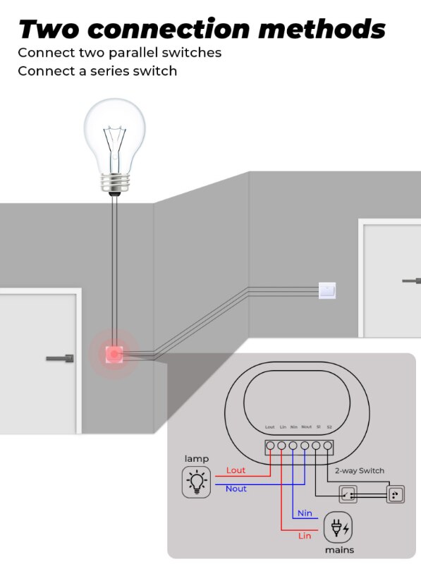 16A Mini Smart Wifi DIY Switch Supports 2 Way Cont... – Vicedeal