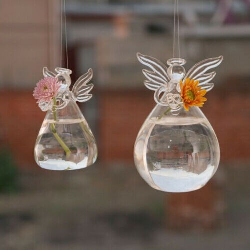 Beautiful Modern Cute Glass Angel Shape Flower Pla... – Grandado