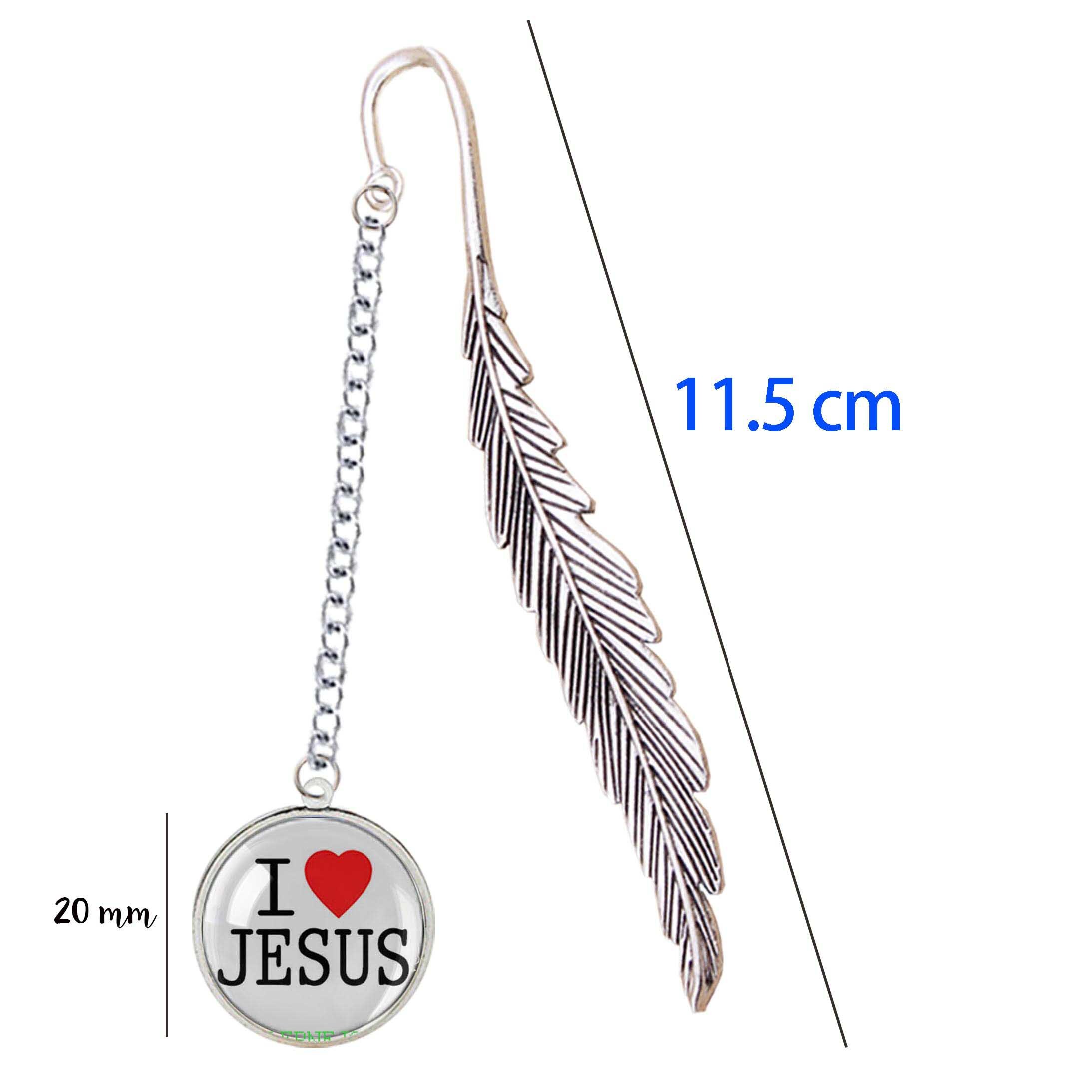 Metal Bookmark Letter I Love Jesus Christianity Bi... – Grandado