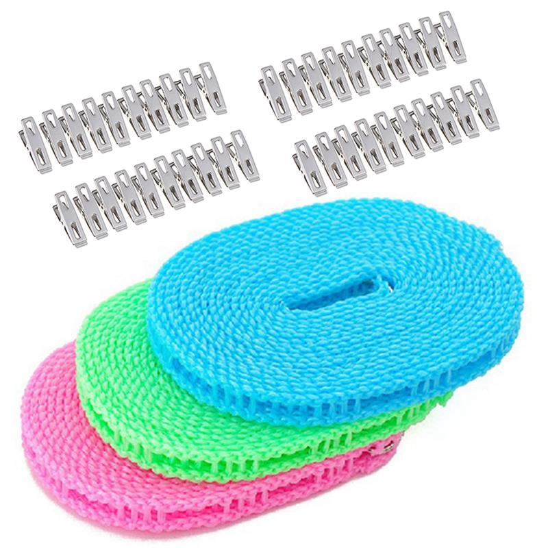 3PCS Laundry Clothesline Non-slip Clothes Drying R... – Grandado