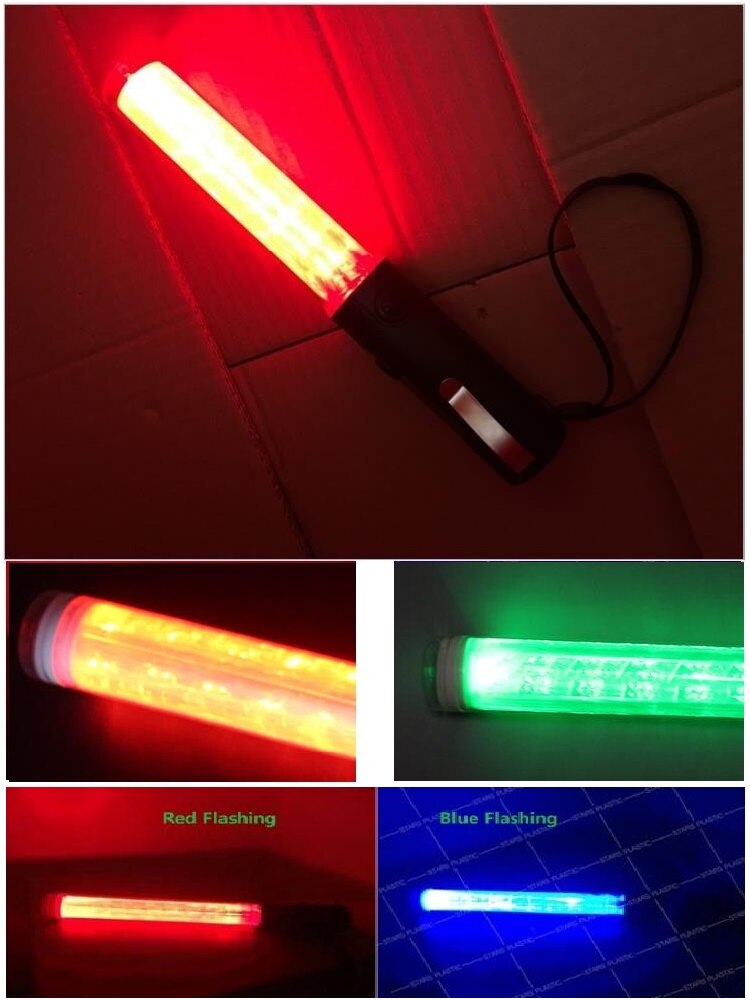 26cm Rechargeable LED Flashing Red Blue Green Shif... – Grandado