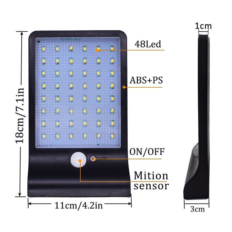 36/48 led Solar Light With Mounting Pole Outdoor M... – Vicedeal