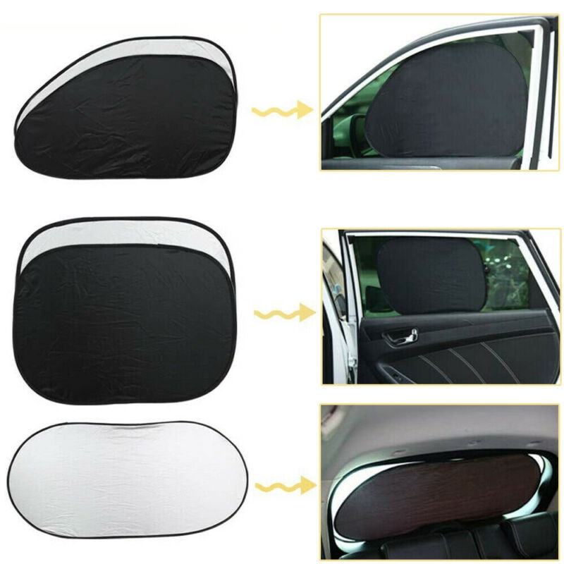 6pcs Window Sun Shade Easy To Install Silver Coate... – Grandado