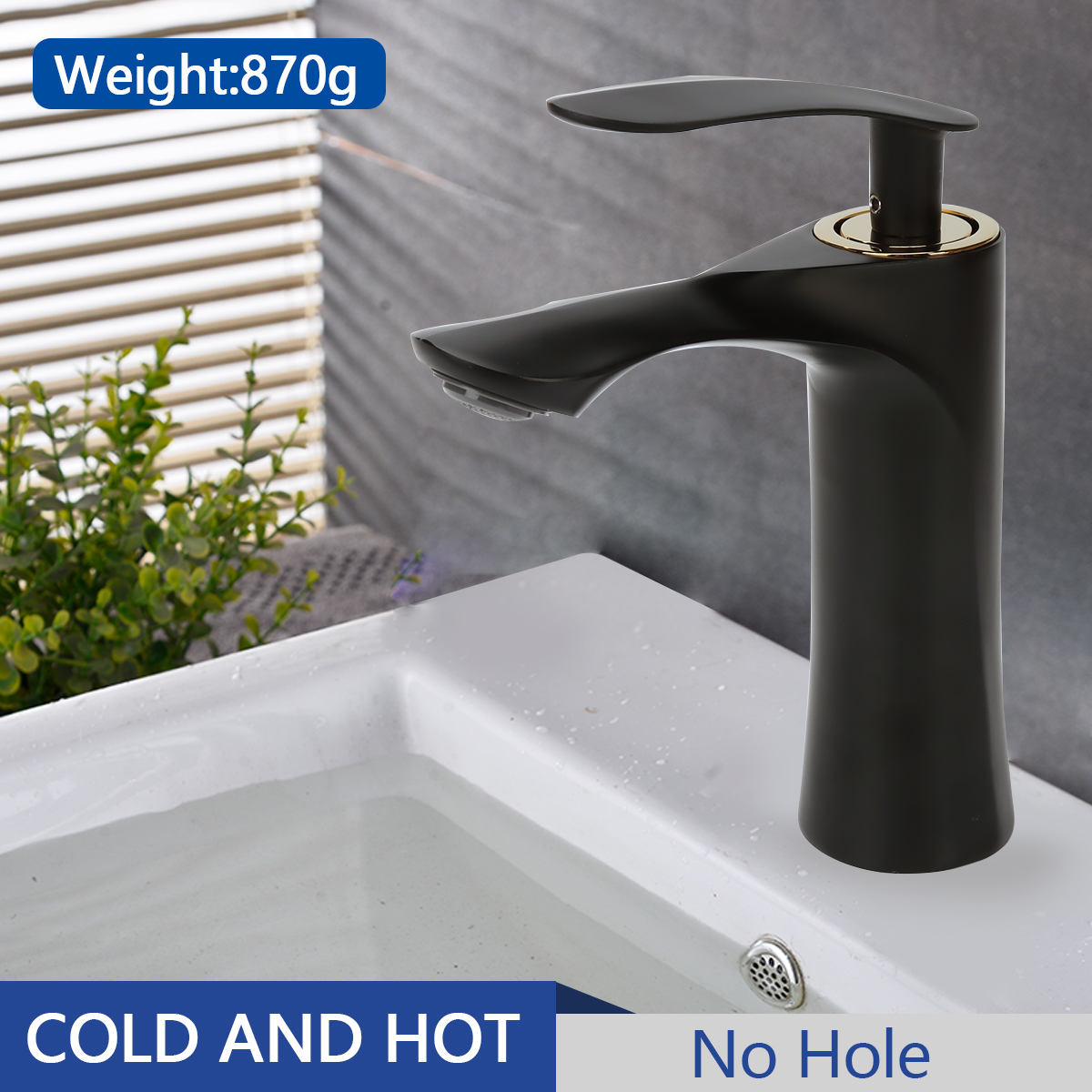 Deck Mounted Basin Faucet Black Matte Luxury Sink ... – Grandado