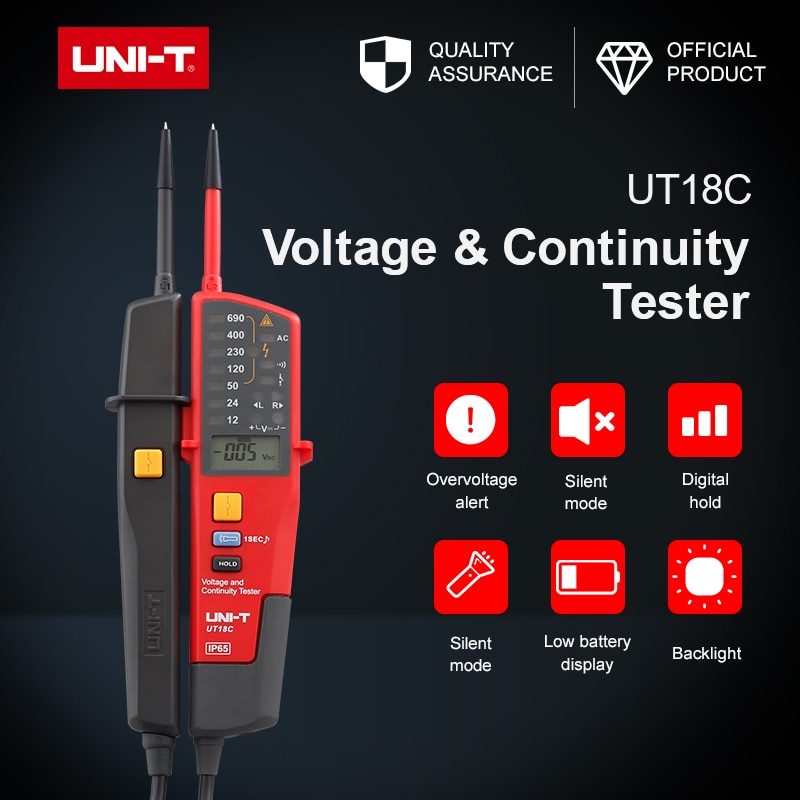 UT18C Voltage and Continuity Tester IP65 Waterproo... – Vicedeal UT18C Voltage and Continuity Tester IP65 Waterproo... – Vicedeal