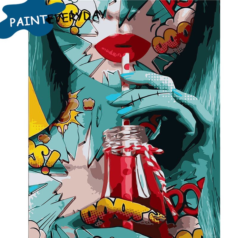 PaintEveryday Oil Numbers Paintings DIY Abstract H... – Grandado