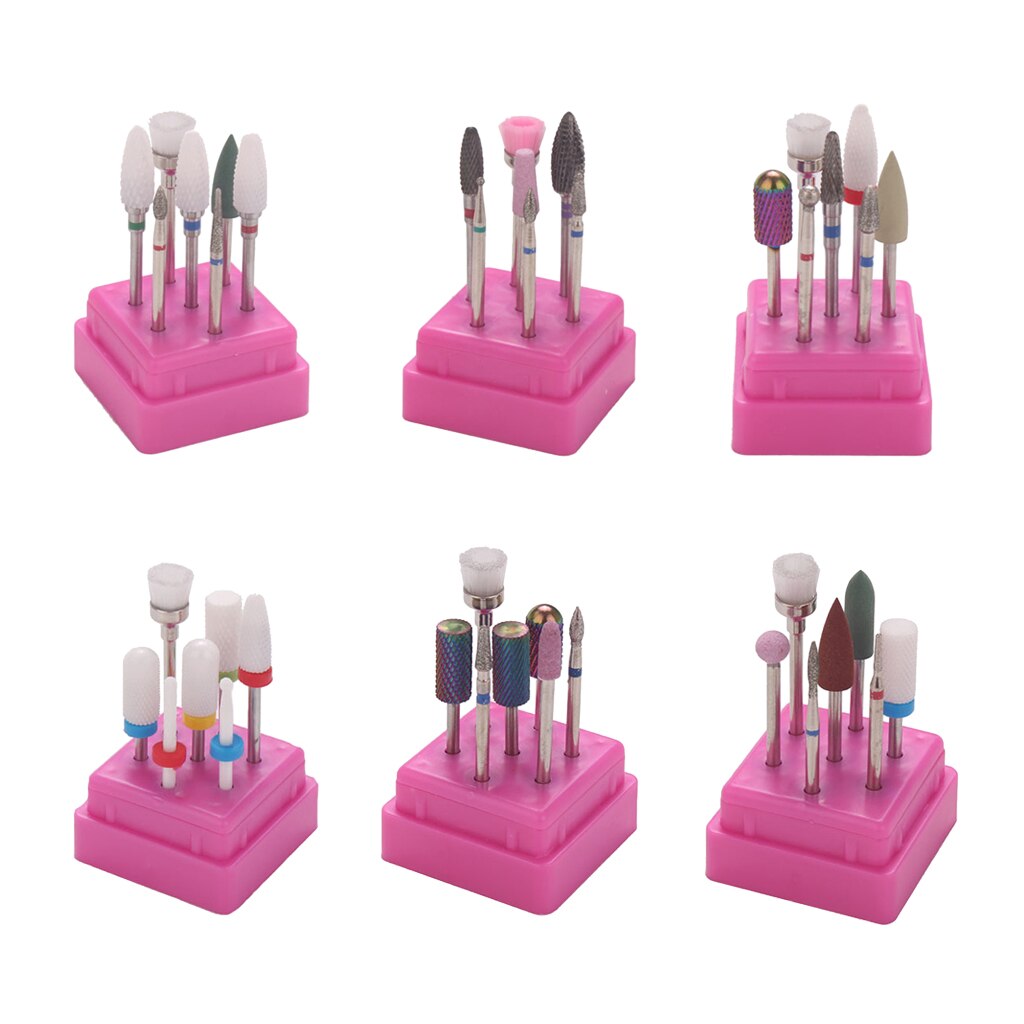7 Packs Electric Diamond Nail Drill Bits Set Polis... – Grandado