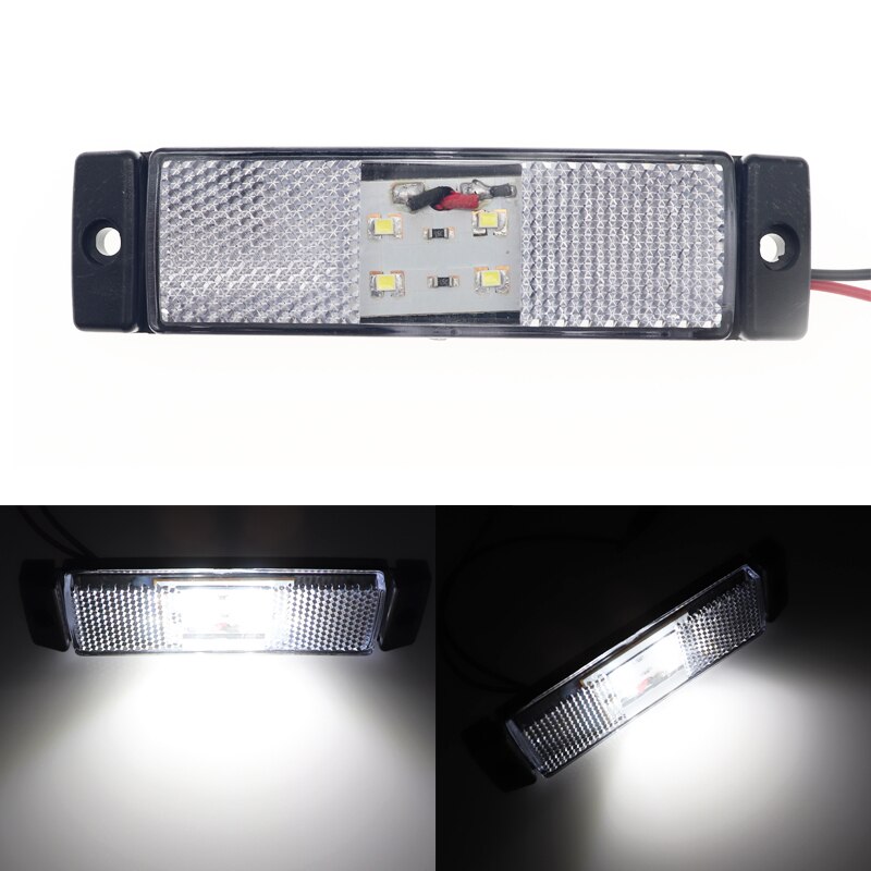 10x 12V 24V 4LED Side Marker White Lights Position... – Vicedeal