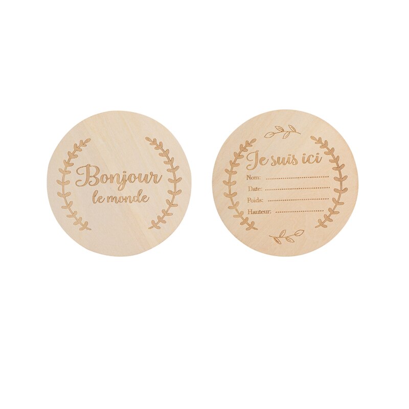 Bopoobo Baby Wooden Spanish French Milestone Card ... – Grandado