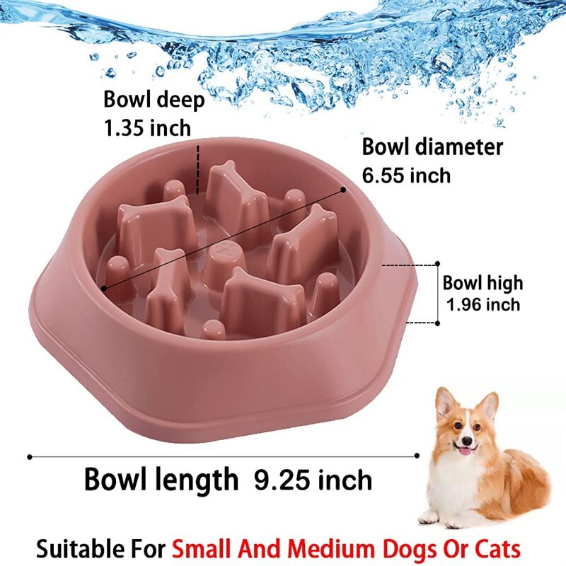 Pet Slow Eating Dog Bowl Slow Feeder Puppy Slow Do... – Grandado