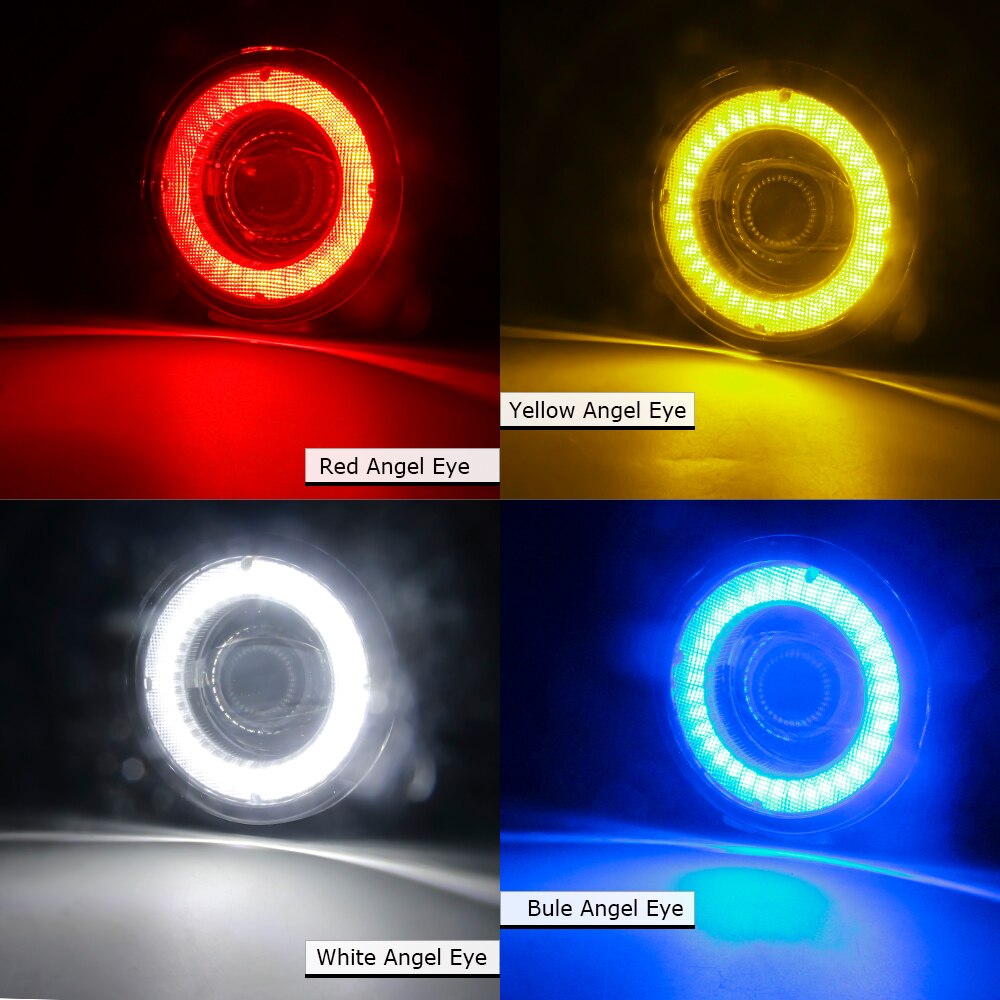 Car Fog Light Assembly LED Lens Angel Eye DRL 30W ... – Vicedeal