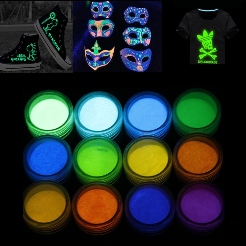 12 Colors Fluorescent Super Bright Glow-in-the-Dar... – Vicedeal