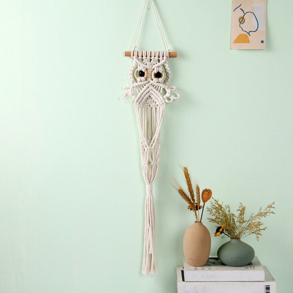 Uil Macrame Muur Opknoping Decoratie, Katoen Gewev... – Vicedeal