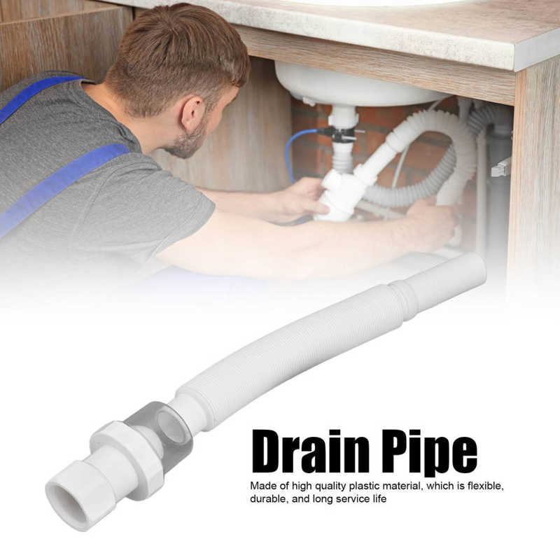 Sink Drain Pijp Wasserij Afvoer Buis Wit Wastafel ... – Vicedeal