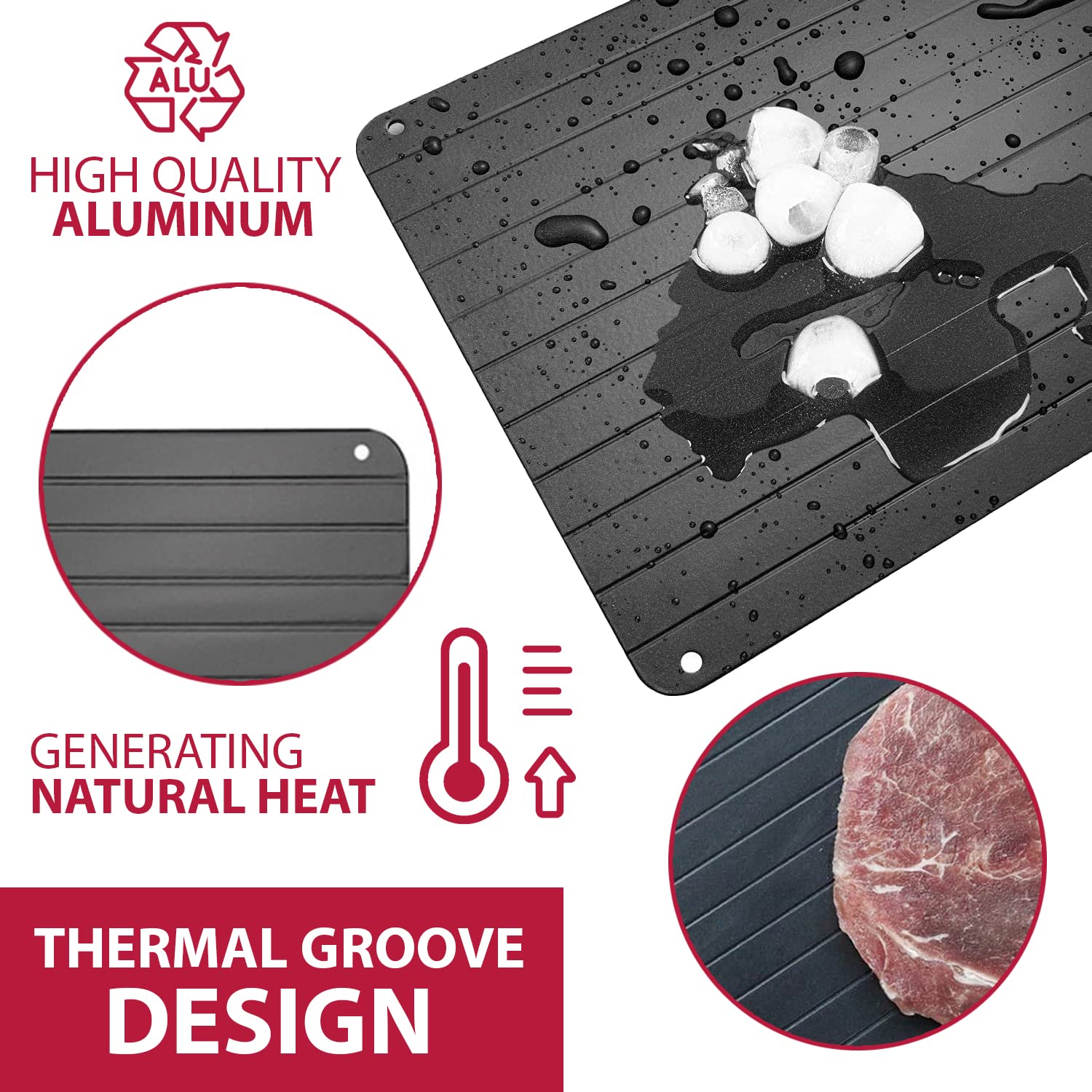 Quick Thaw Trays for Thawing Frozen Food -Thawing ... – Vicedeal