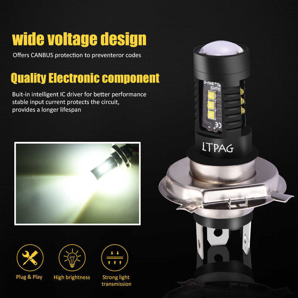 2PCS H4 9003 60W 1800LM 6000K Car COB LED Conversi... – Grandado