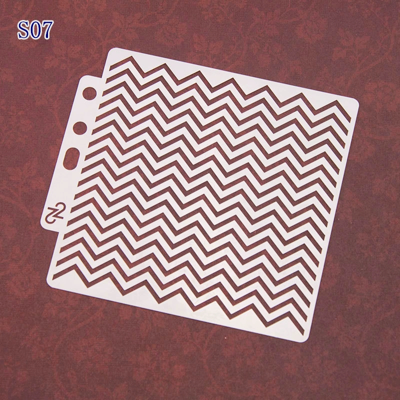 Wave Layering Stencils Wall Painting DIY Scrapbook... – Grandado