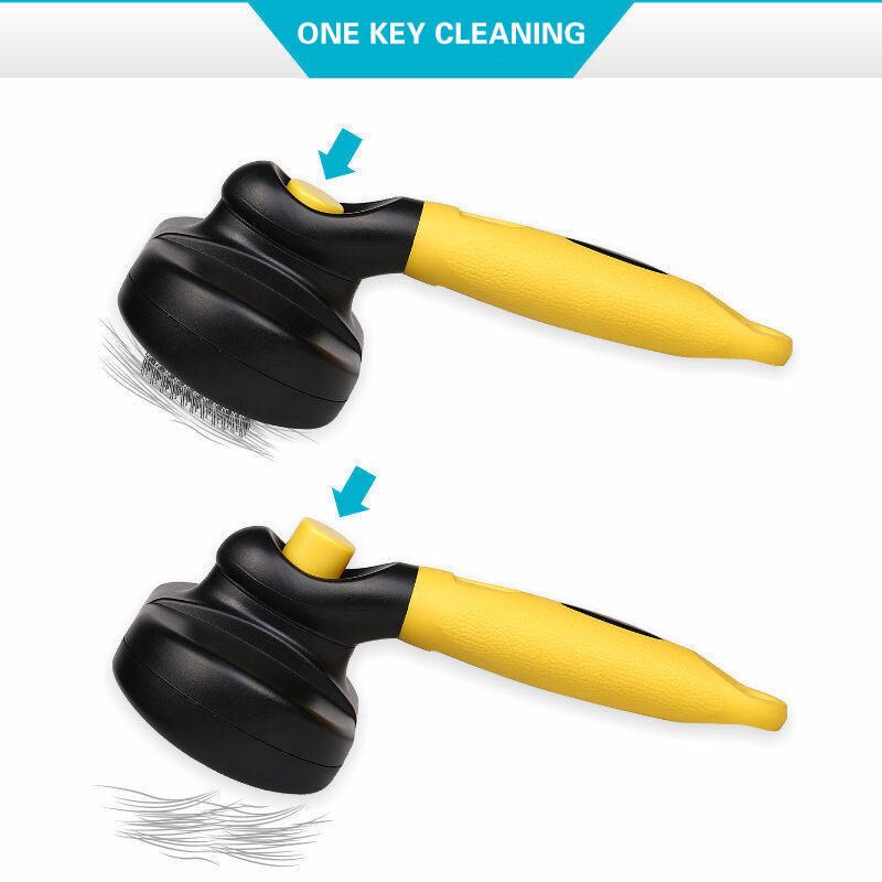 Hair Brush for Dogs Grooming Pet Brush Push Type T... – Vicedeal