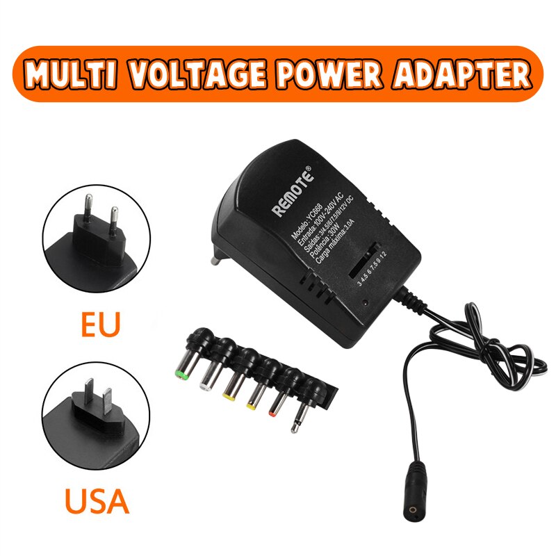Multi Voltage 3v 4.5v 5v 6v 9v 12v DC Adaptor Adju... – Vicedeal