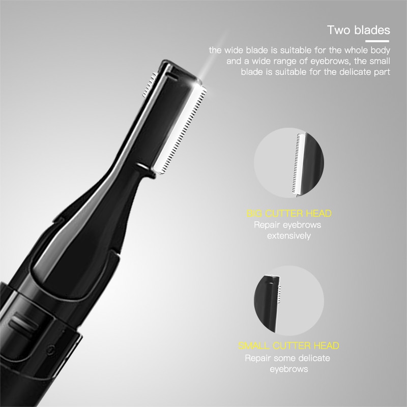 CkeyiN Electric Eyebrow Trimmer Hair Remover Epilator Painless Eyebrow ...