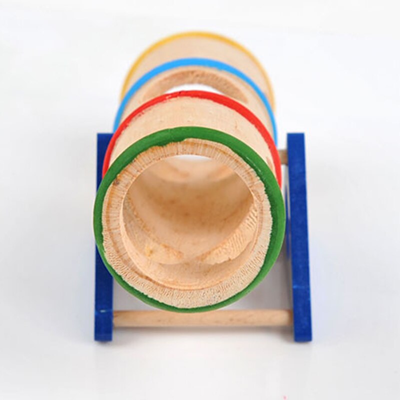 Hamster Toy Wood Rainbow Upturned Barrel Porous Se... – Vicedeal