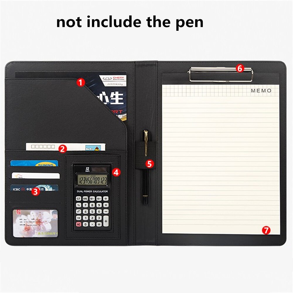 Leather Portfolio A4 Documents Folder Cases Manage... – Vicedeal