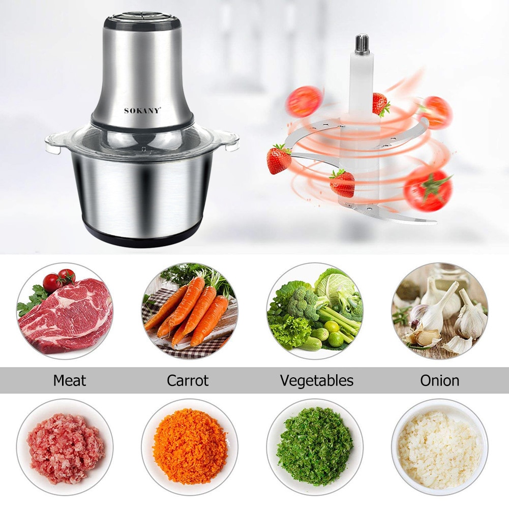 800W Stainless Steel Electric Chopper Meat Grinder... – Vicedeal