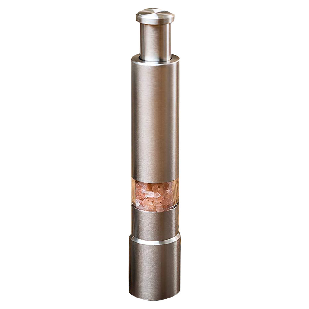Manual Salt Pepper Mills Grinder Silver Corn Musta... – Vicedeal