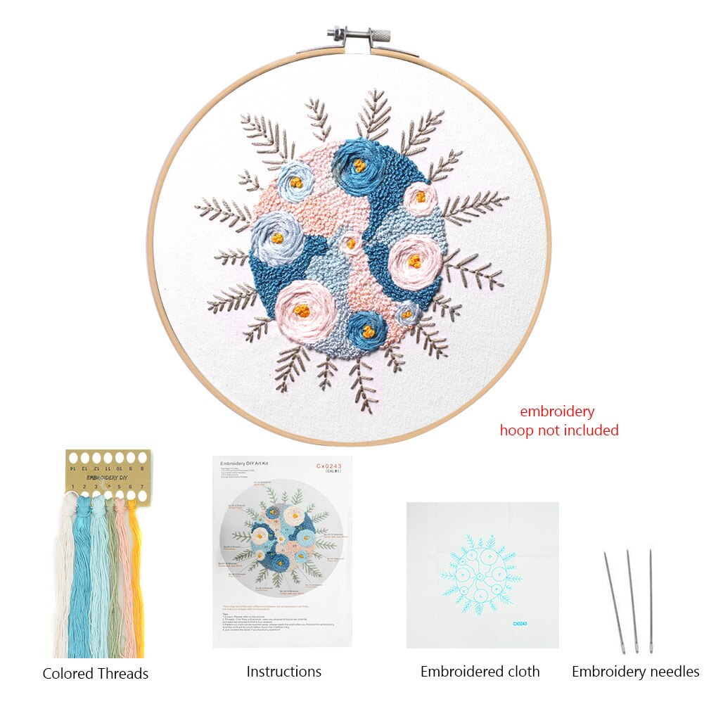 DIY Embroidery Flower Handwork Needlework for Begi... – Grandado