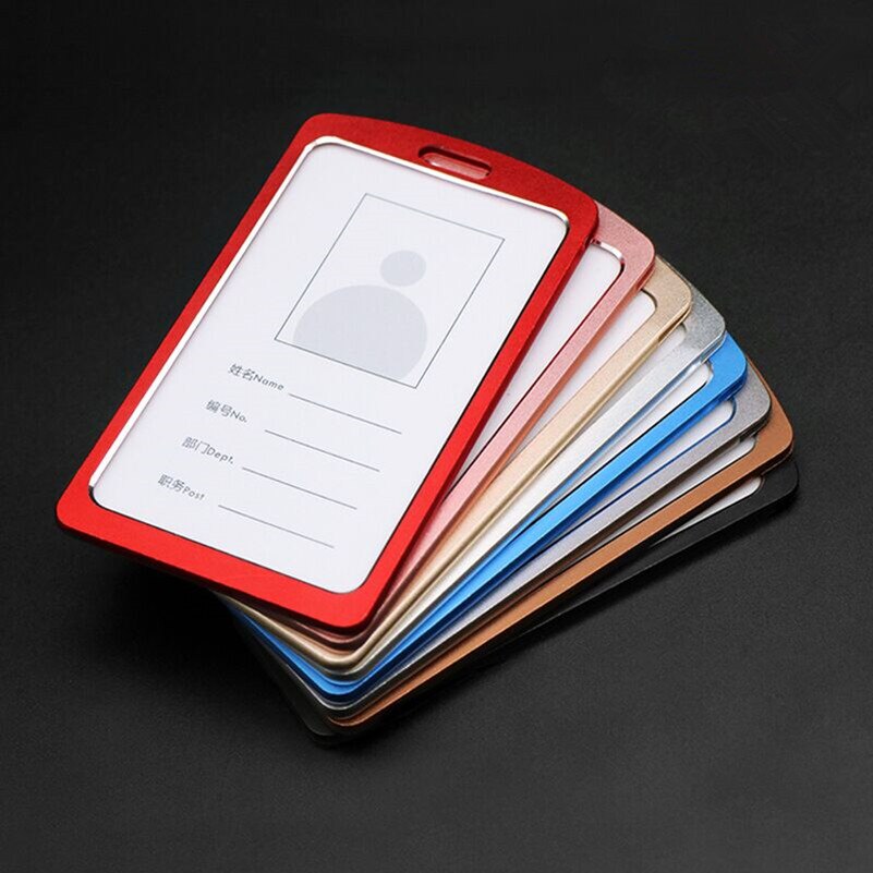 Metal exhibition id badge card holder work name pa... – Vicedeal