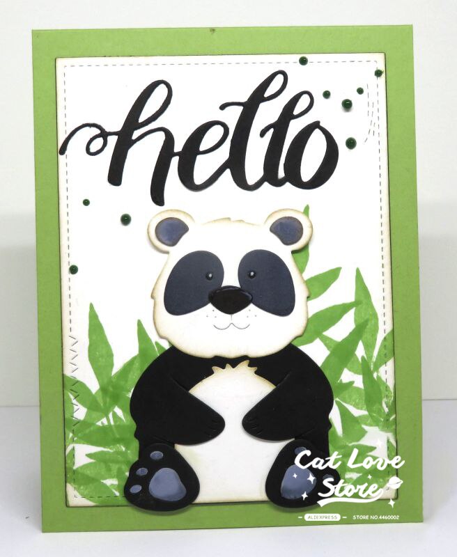 Lovely Panda Animal Metal Cutting Dies Stencil For... – Grandado