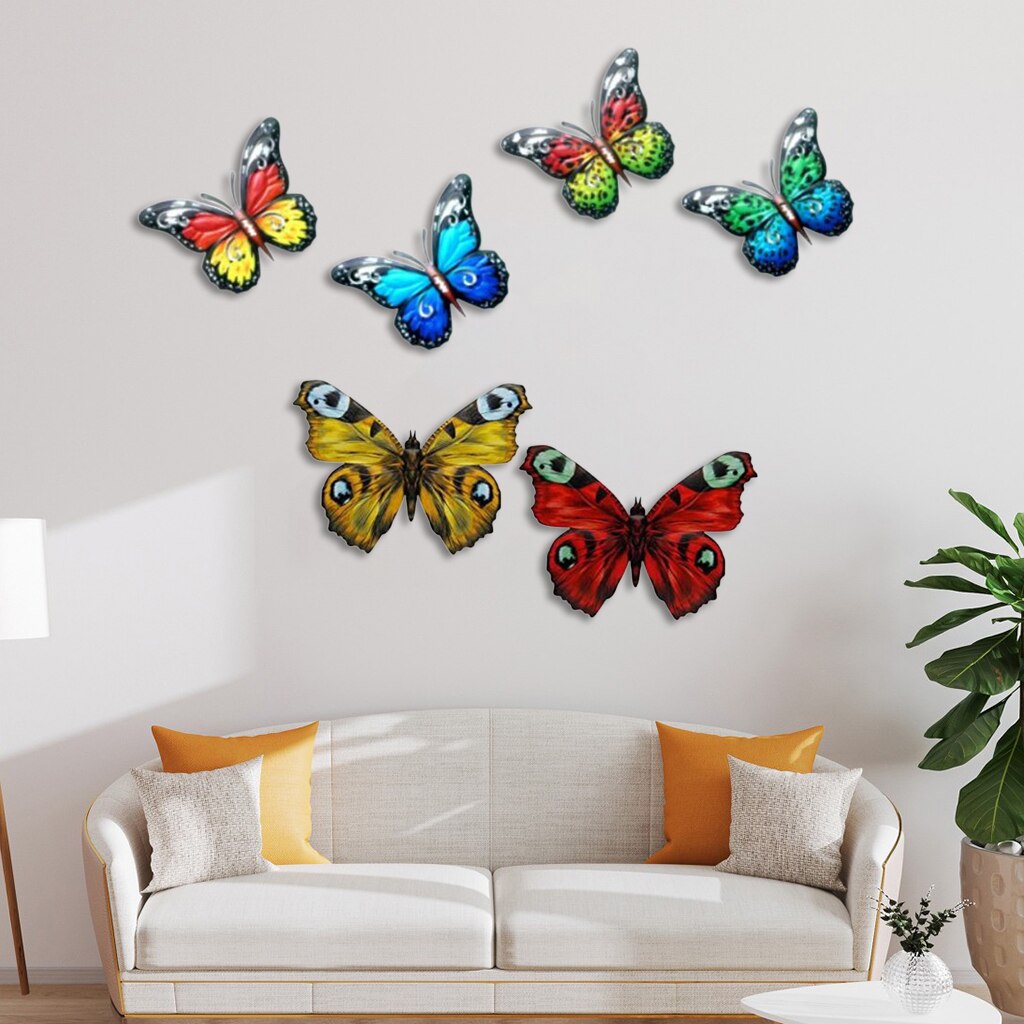 6 Pcs Grote Metalen Vlinder Muur Art Outdoor Decor... – Vicedeal