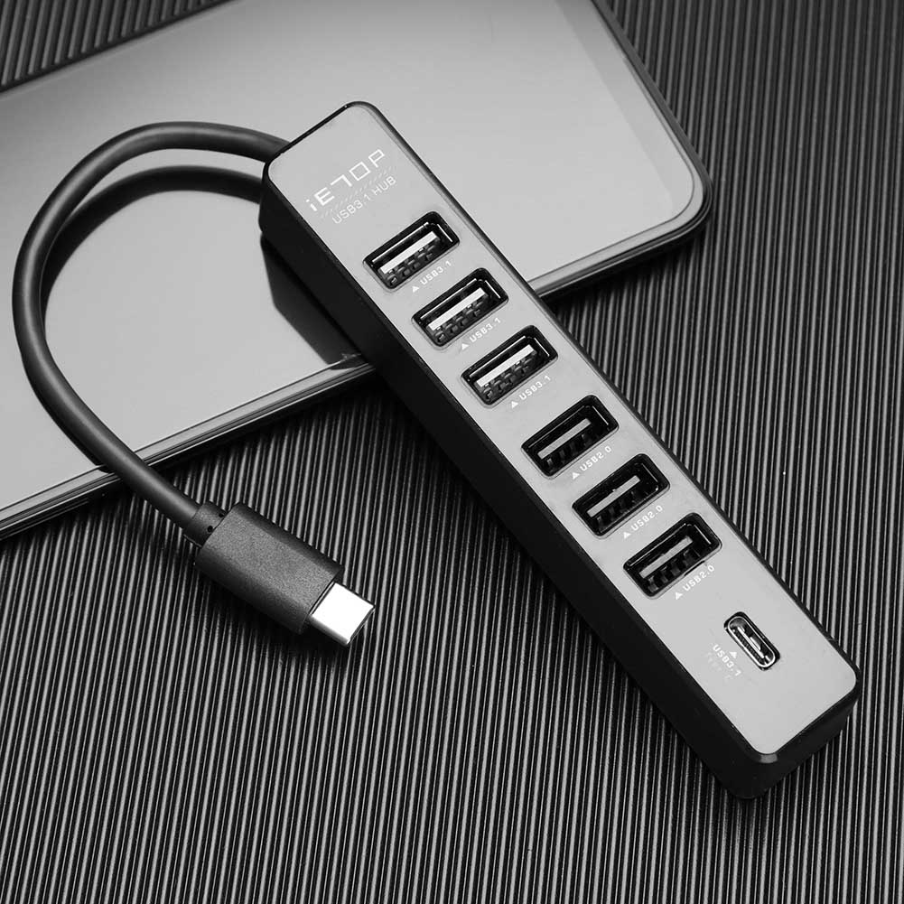 7/4 Poorten 5Gbps Type C Hub 3 Usb 3.0 3 Usb 2.0 U... – Grandado