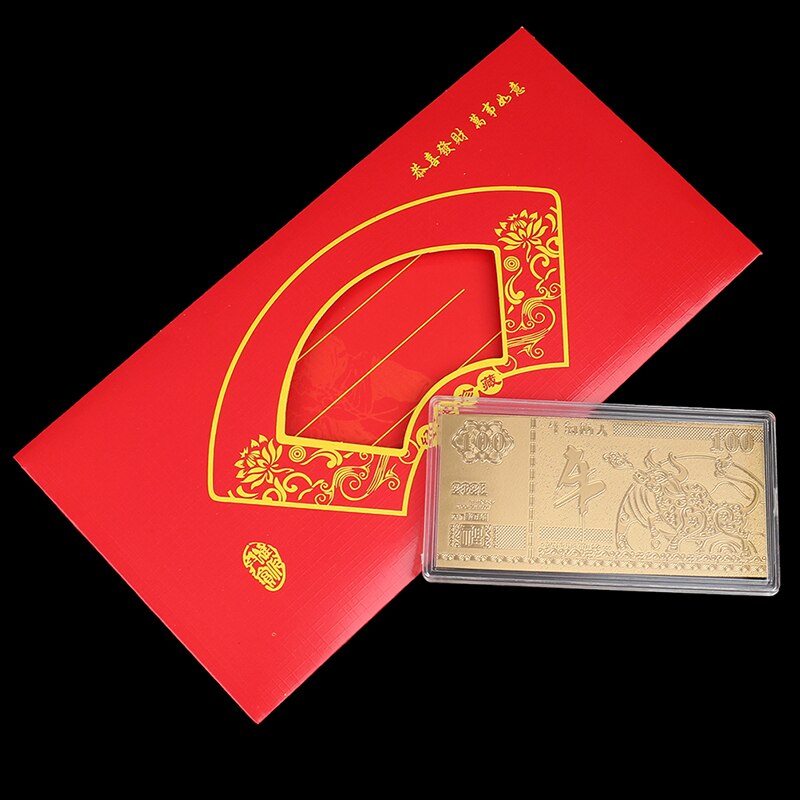 Year Gold Foil Commemorative Note Ox Commemorative... – Grandado