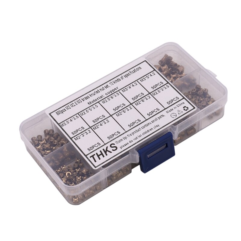 500 Pcs M2 M2.5 M3 Female Thread Copper Knurled Th... – Grandado