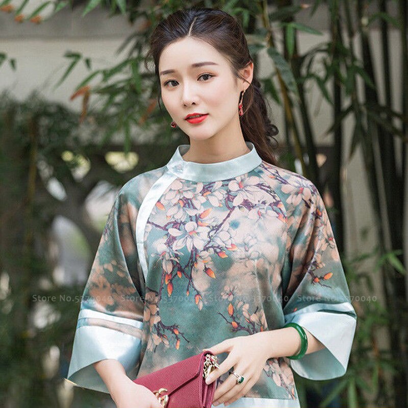 Women Traditional Chinese Style Cheongsam Tops Lad... – Grandado