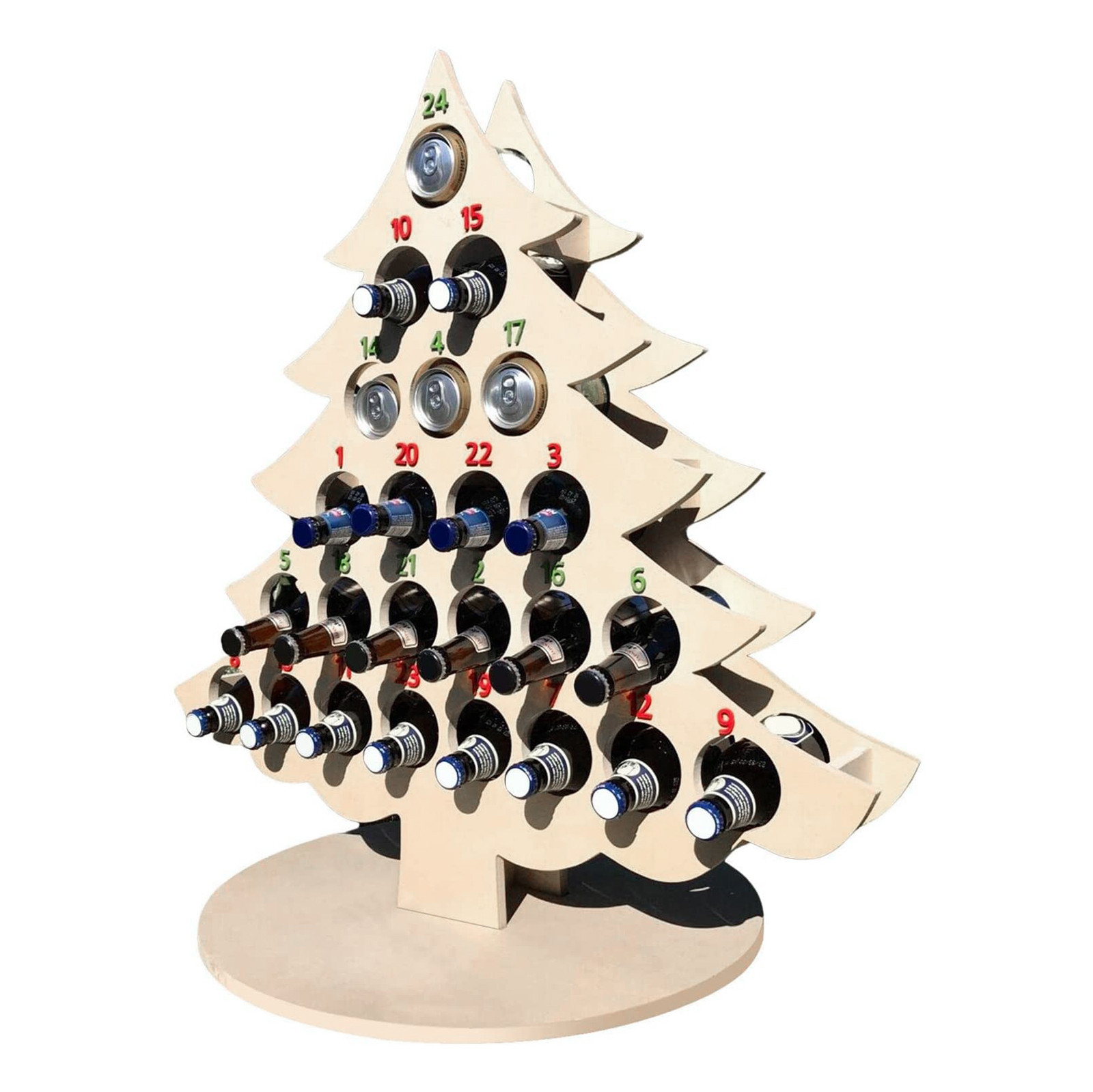 Christmas Tree Advent Calendar - Wine Bottle Rack ... – Grandado