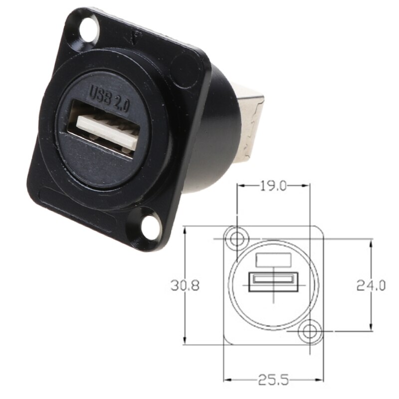 Metal USB B Type Female Socket to USB A Type Femal... – Vicedeal