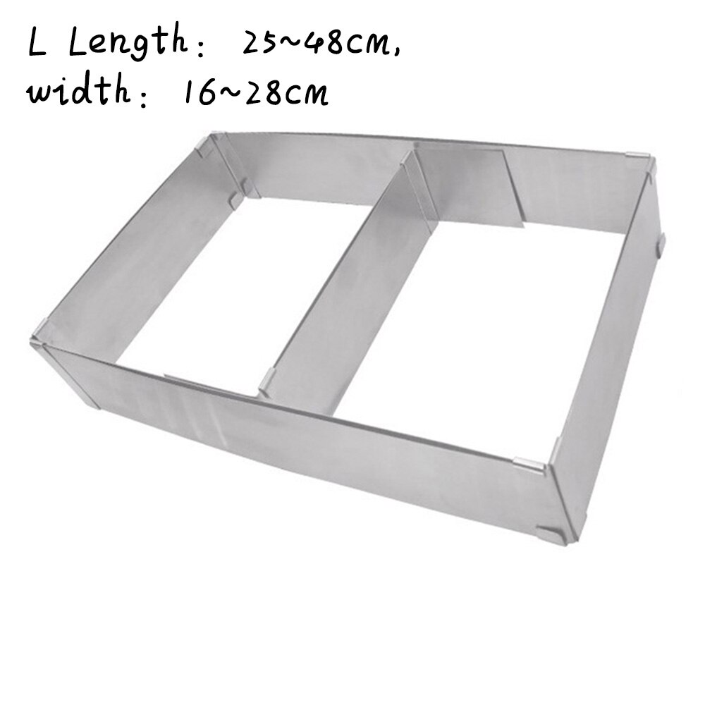 Rustfritt stål mousse kakering form firkantet kutt... – Grandado