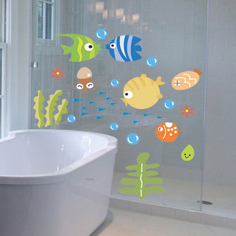 Underwater Fish Starfish Bubble Wall Sticker For K... – Vicedeal