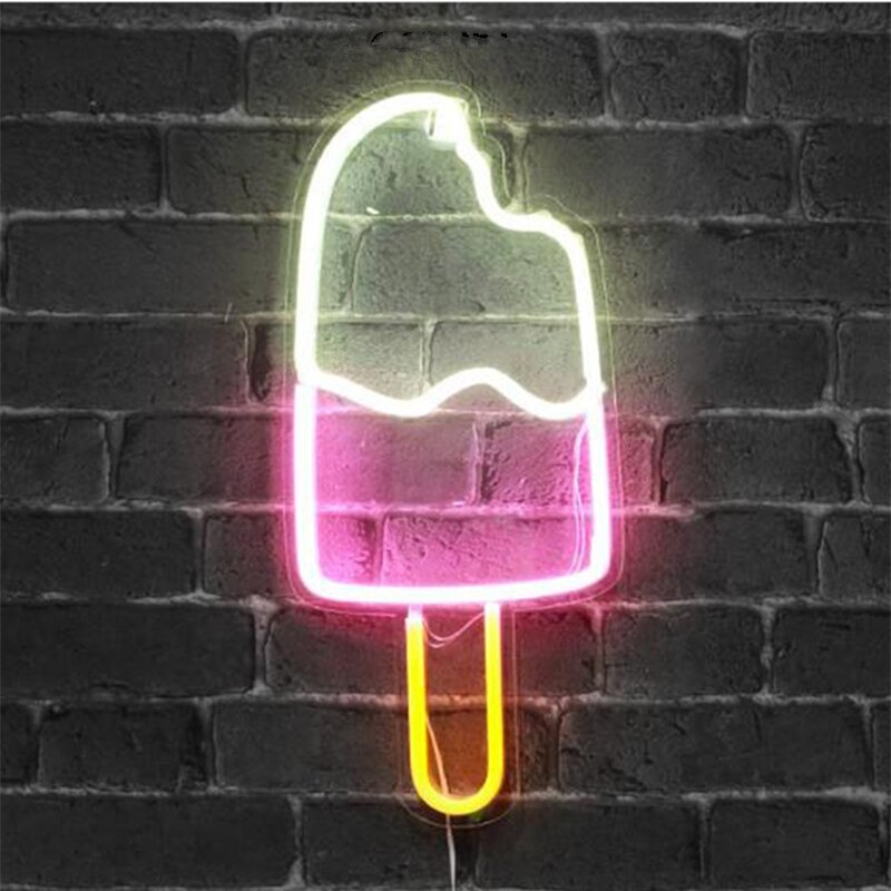 Popsicle Icecream Shaped Neon Signs LED Neon Light... – Grandado