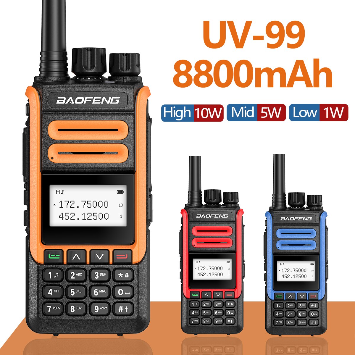 Baofeng UV-99 Walkie Talkie 10W High Power 8800Mah... – Vicedeal