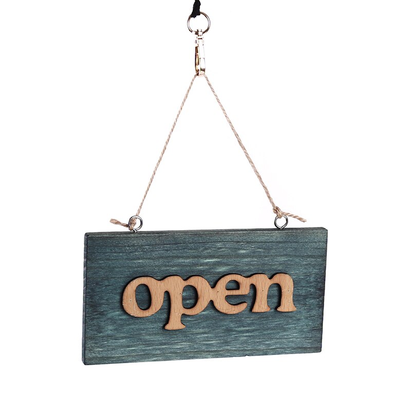 Vintage Blue Wood Hanging Board Party Restaurant C... – Grandado