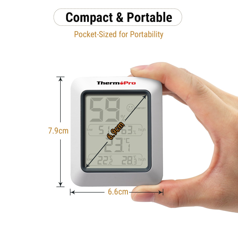 ThermoPro TP50 Hygrometer Thermometer Indoor Humid... – Vicedeal