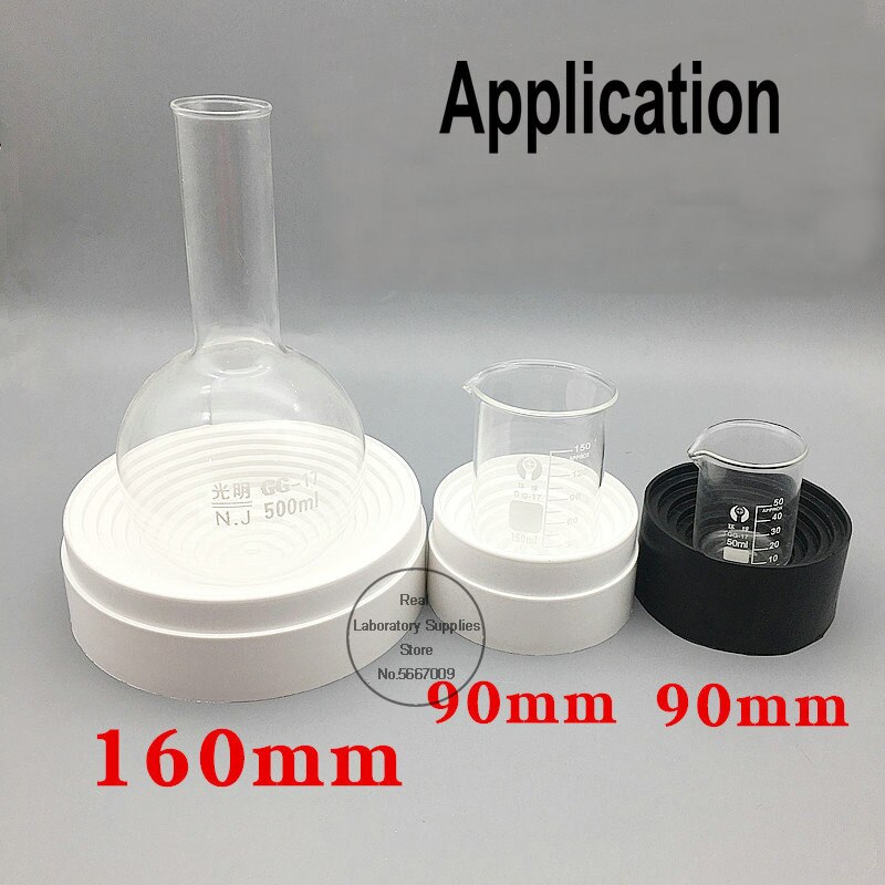 5pcs/lot lab 90mm black Rubber round-bottom flask ... – Grandado