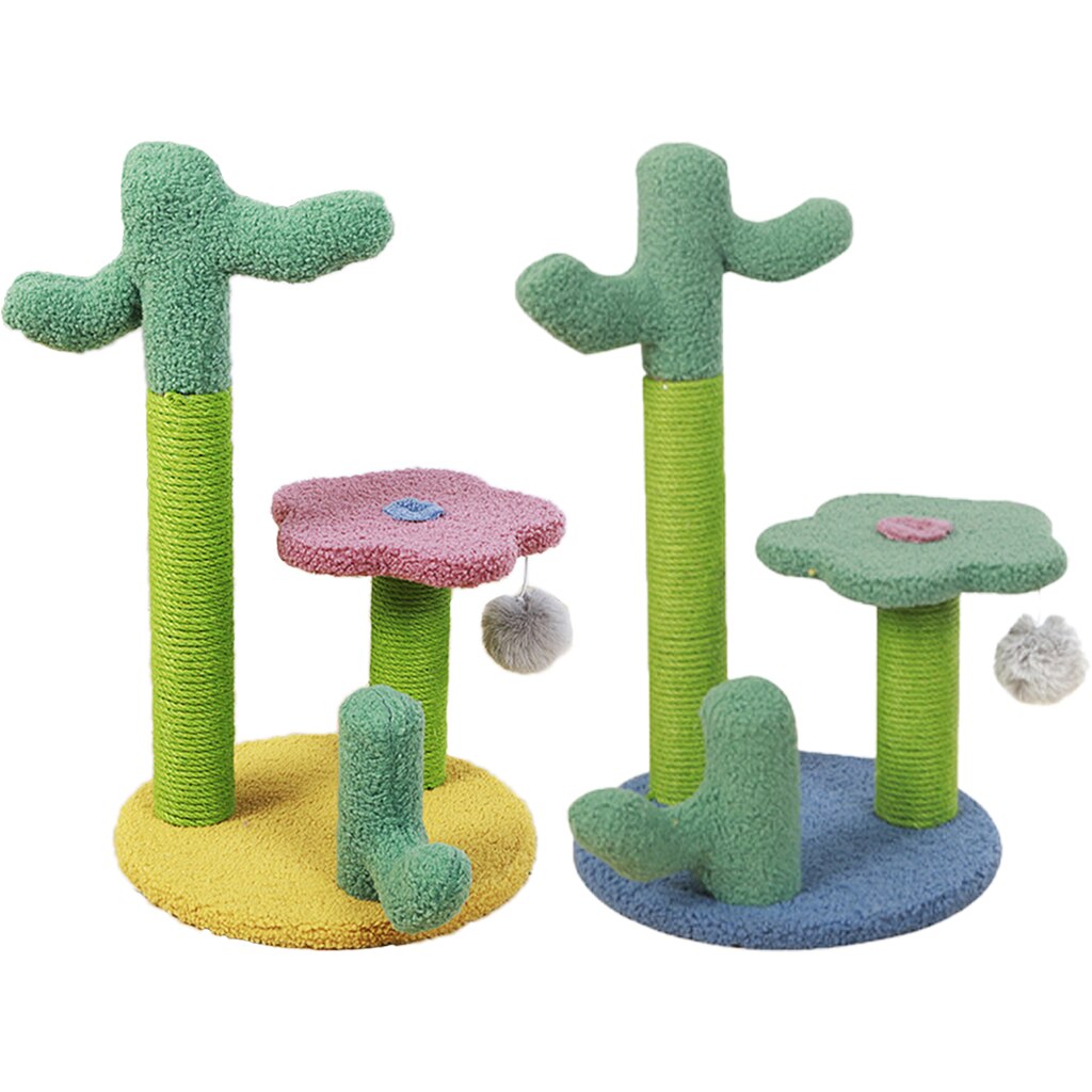 Cactus Cat Tree Scratching Post Kitten Climbing Fr... – Vicedeal