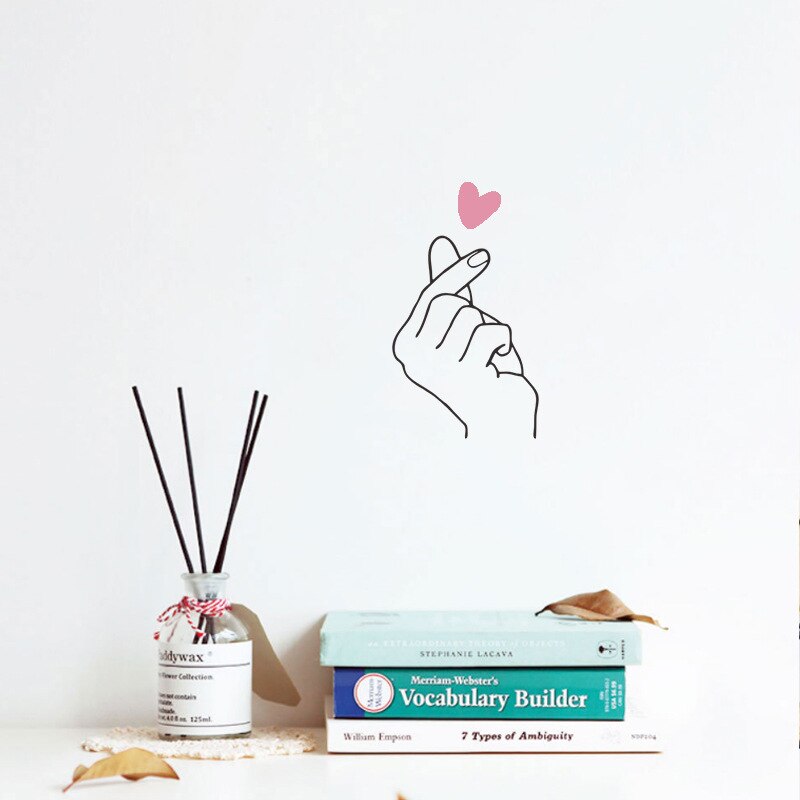 Love Gesture Wall Sticker Romantic love background... – Grandado