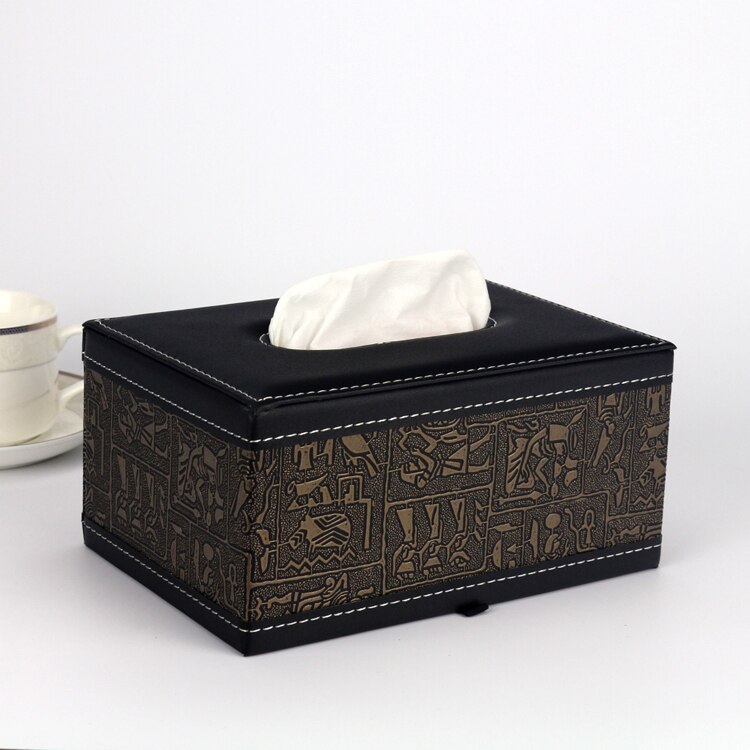 Leather Tissue Roll Box Cover Wooden Rectangular P... – Grandado