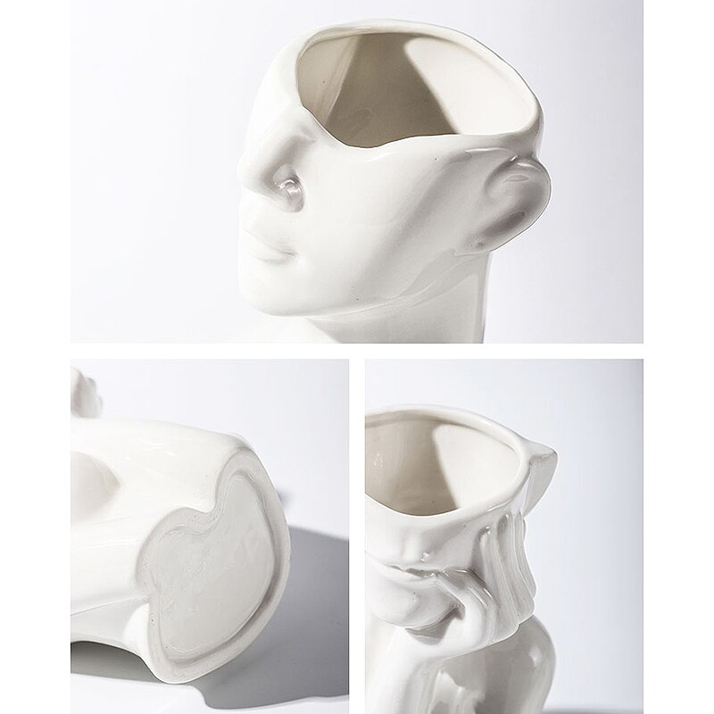 6 Type Nordic Style Flower Vase Women Body Half Fa... – Grandado