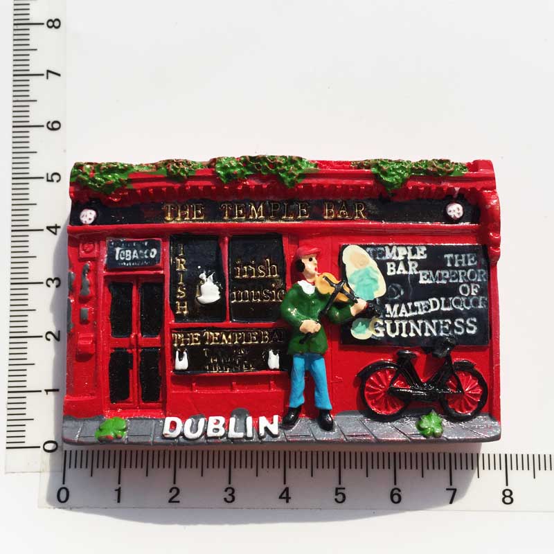 fridge magnet Dublin Ireland souvenir red square a... – Grandado